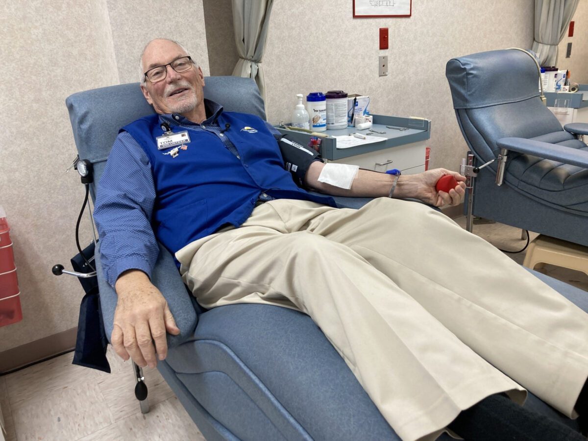 This York County blood donor has given 2 bathtubs of blood since '84